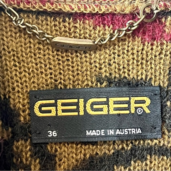 geiger | Sweaters | Vintage Geiger Wool Blend Paisley Mandarin Collar ...